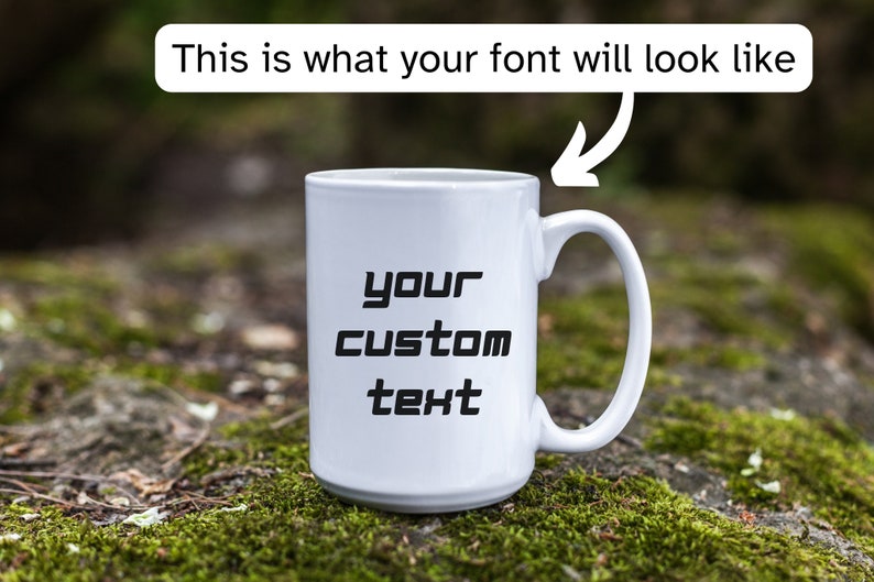 Custom Text Mug, Design You Own Mug, Customizable Message Cup, Birthday ...