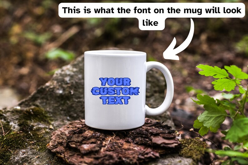 Custom Text Mug, Design You Own Mug Customizable Message Cup, Birthday ...