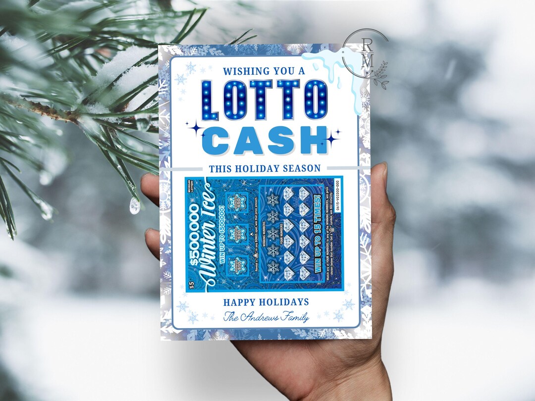 Lottery Ticket Holiday Gift Printable Holiday Gift Christmas Gift ...