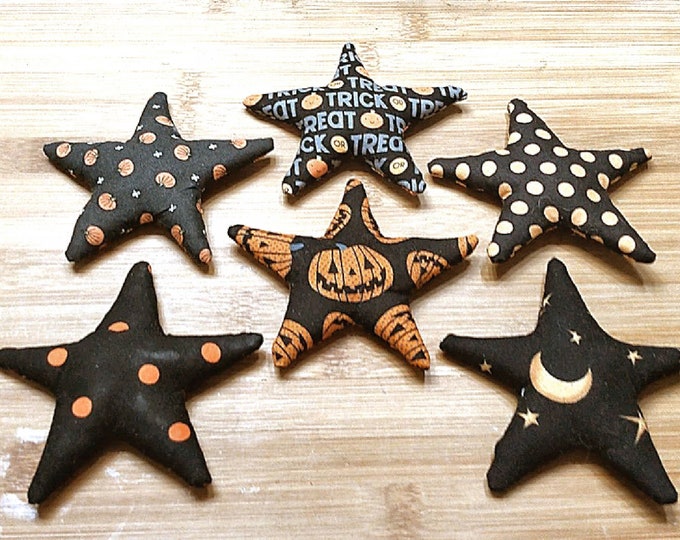 Whimsical Halloween Stars: Set of 6 Handmade Fall Embellishments - Etsy