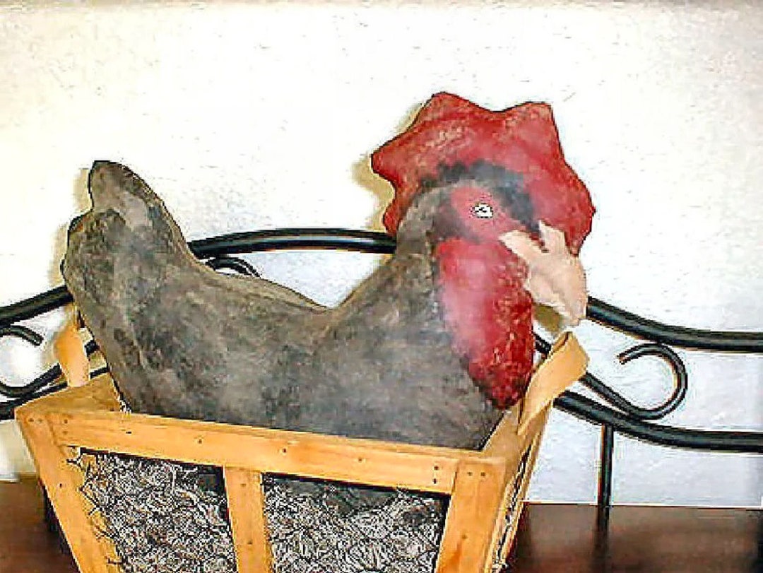 DIY Rooster Doll PDF | Farmhouse Chic Table Topper | Quirky Country ...