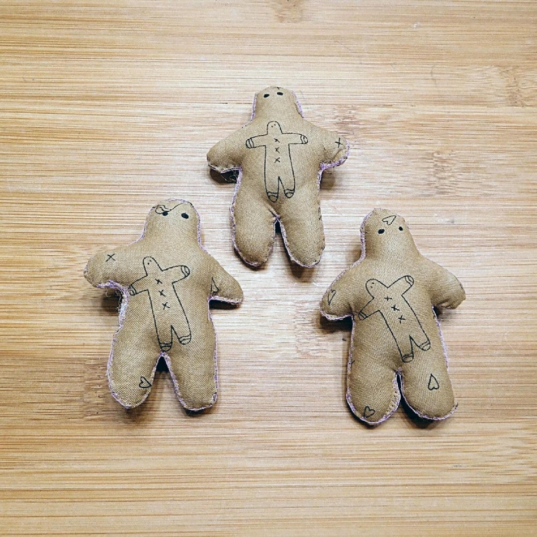 Fabric Gingerbread Men Ornament Trio: Christmas Decor - Etsy