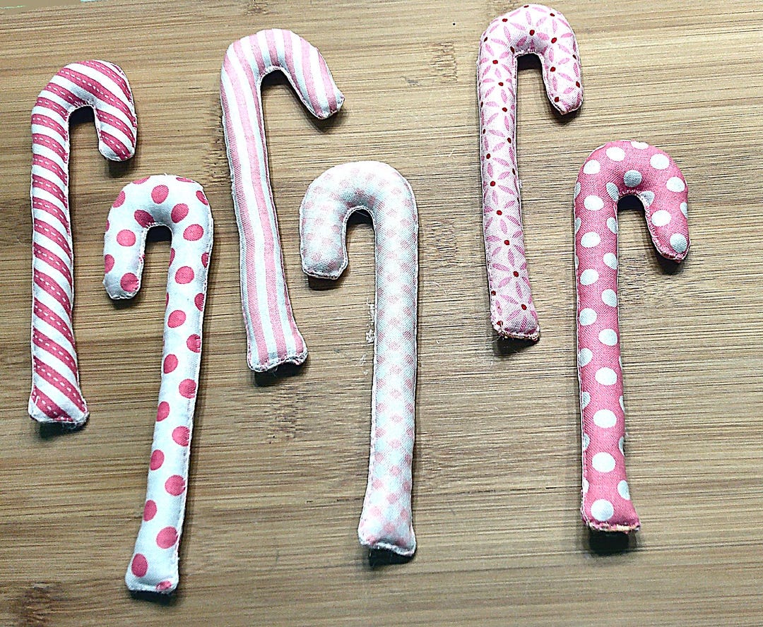 Handmade Pink Candy Canes - Christmas Wreath Decor Set, Bowl Fillers ...