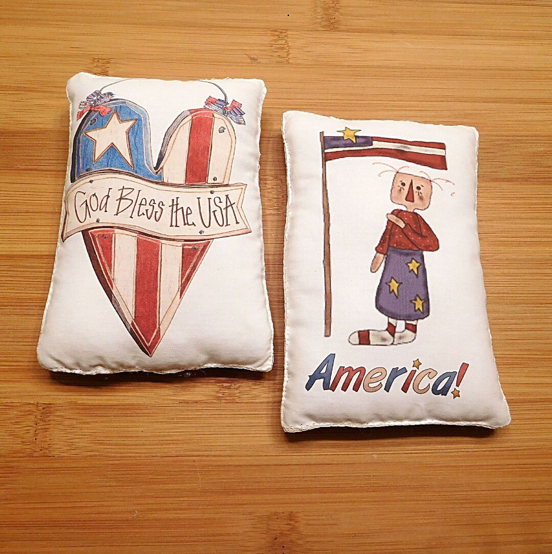 Handmade Americana Pillows-set of 2, Patriotic Bowl Fillers ...