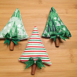 Christmas Tree Ornaments, Green Primitive Bowl Fillers, Handmade ...