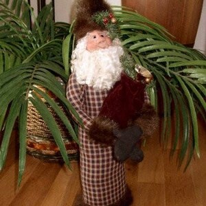 Rustic Santa Claus Stump Doll Sewing Pattern: DIY Christmas Decor (PDF ...