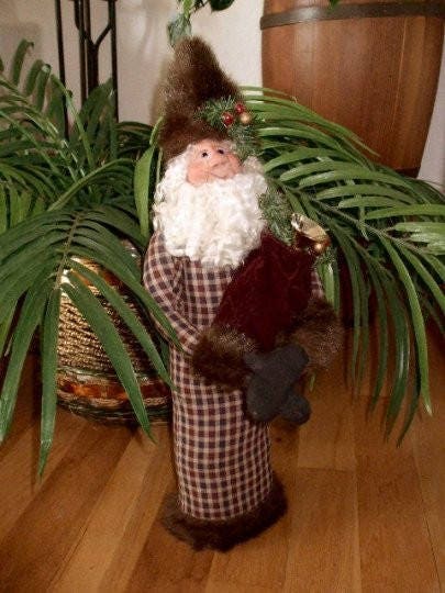 Rustic Santa Claus Stump Doll Sewing Pattern: DIY Christmas Decor (PDF ...