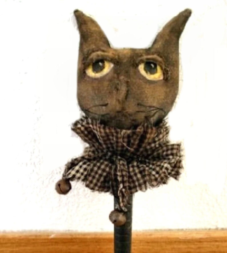 Easy Halloween Cat Sewing Project, Primitive Style Bobbin Shaker, Step ...
