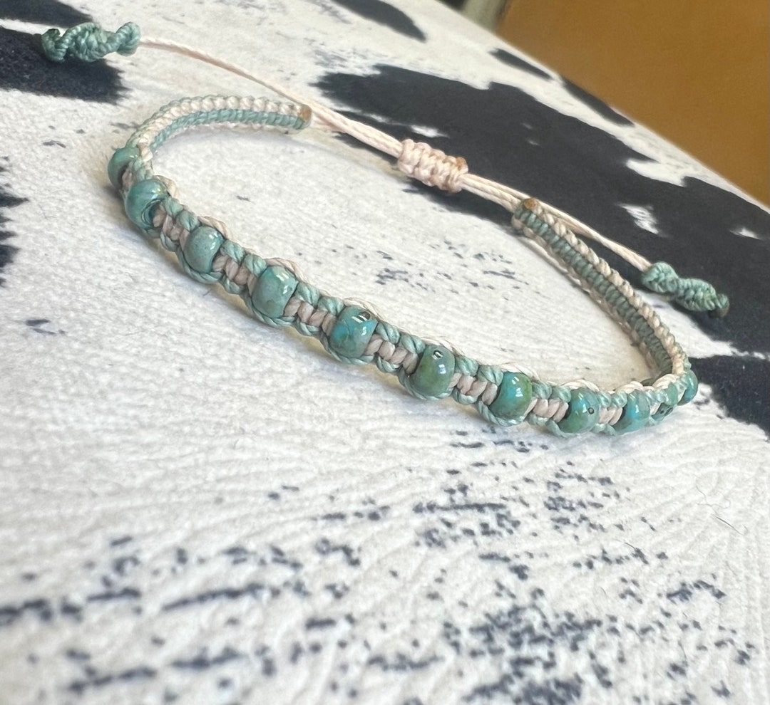 Macrame Bracelet With Beads - Etsy