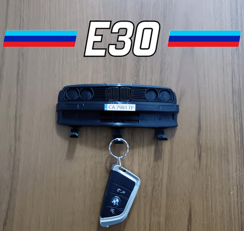 BMW E30 Key Hanger- Wall Mount, Black | Stylish Organizer for Car ...