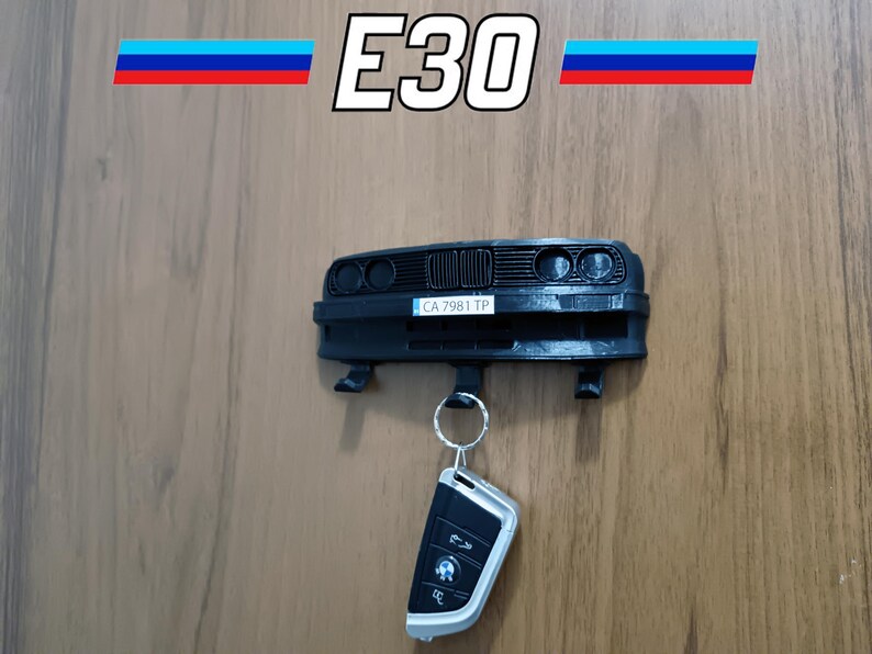 BMW E30 Key Hanger- Wall Mount, Black | Stylish Organizer for Car ...