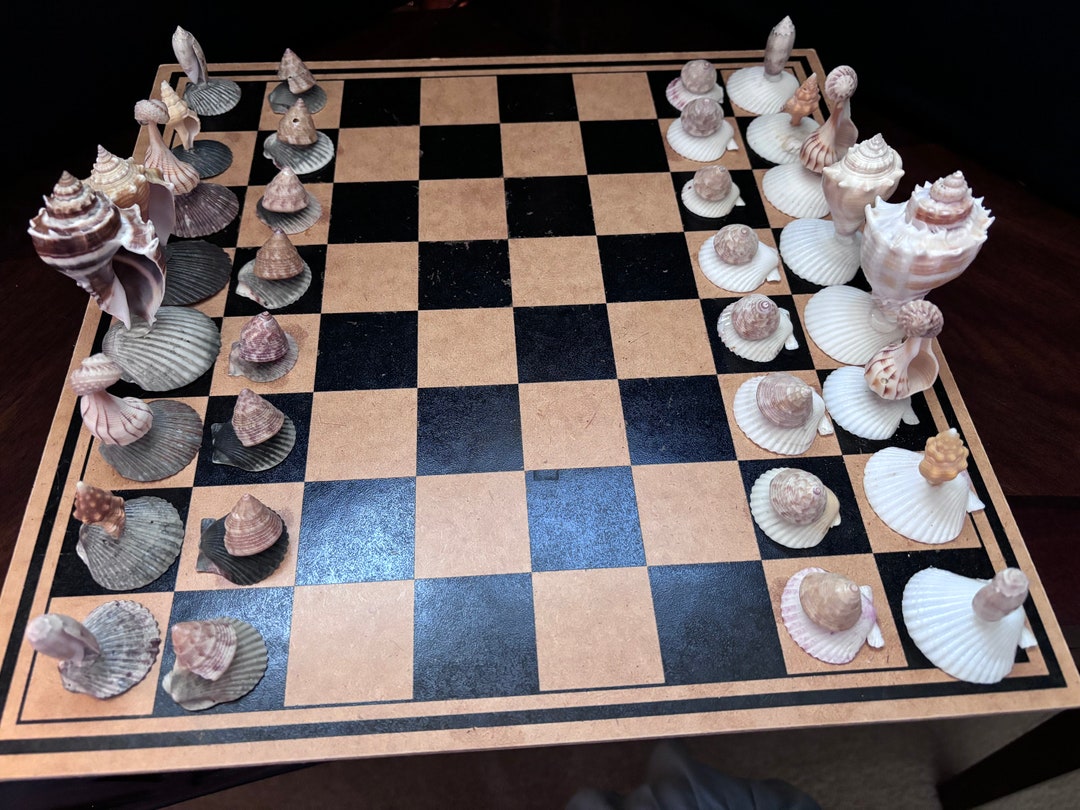 Shells, Shellcraft, Chess Set, Chess Pieces - Etsy