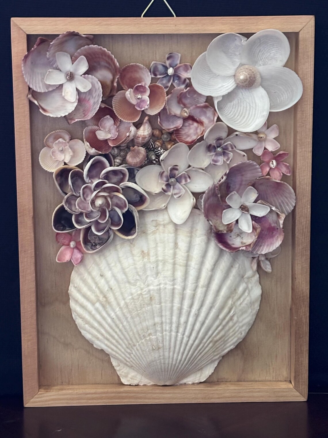 Framed Shell Flower Arrangement - Etsy