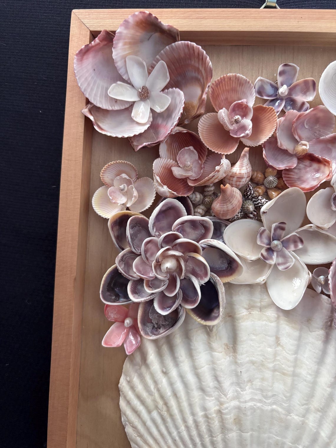 Framed Shell Flower Arrangement - Etsy