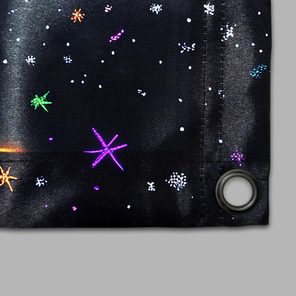 Glow-in-the-dark Alien Santa Wall Tapestry, Psychedelic Cosmic Santa ...