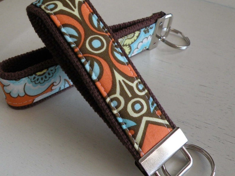 Beautiful Key Fob/keychain/wristlet-kashmir in Olive - Etsy