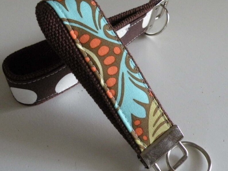 Beautiful Key Fob/keychain/wristlet-kashmir in Olive - Etsy