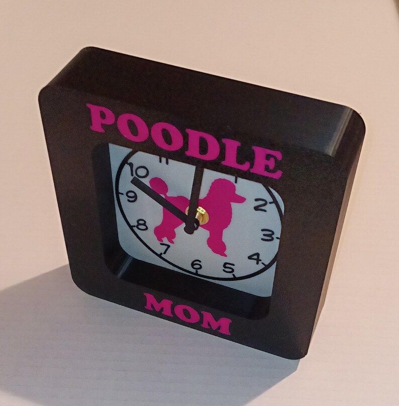 Poodle Mom Desk / Wall Clock 6