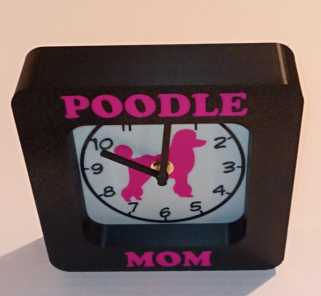 Poodle Mom Desk / Wall Clock 6