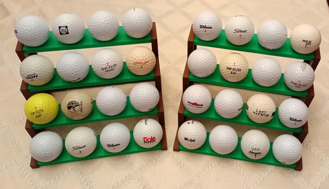 TWO 16 Golf Ball Display Stands. (hold 32 Balls Total)table or Wall ...