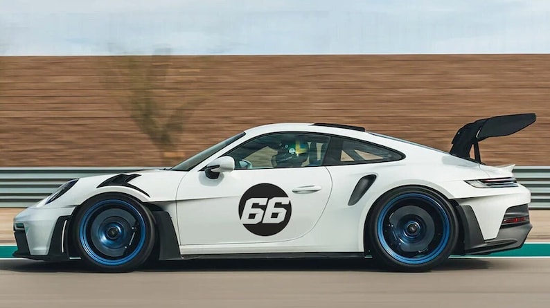 Custom Round Racing Number Plates for Track Events - Set of 2 Sticker ...