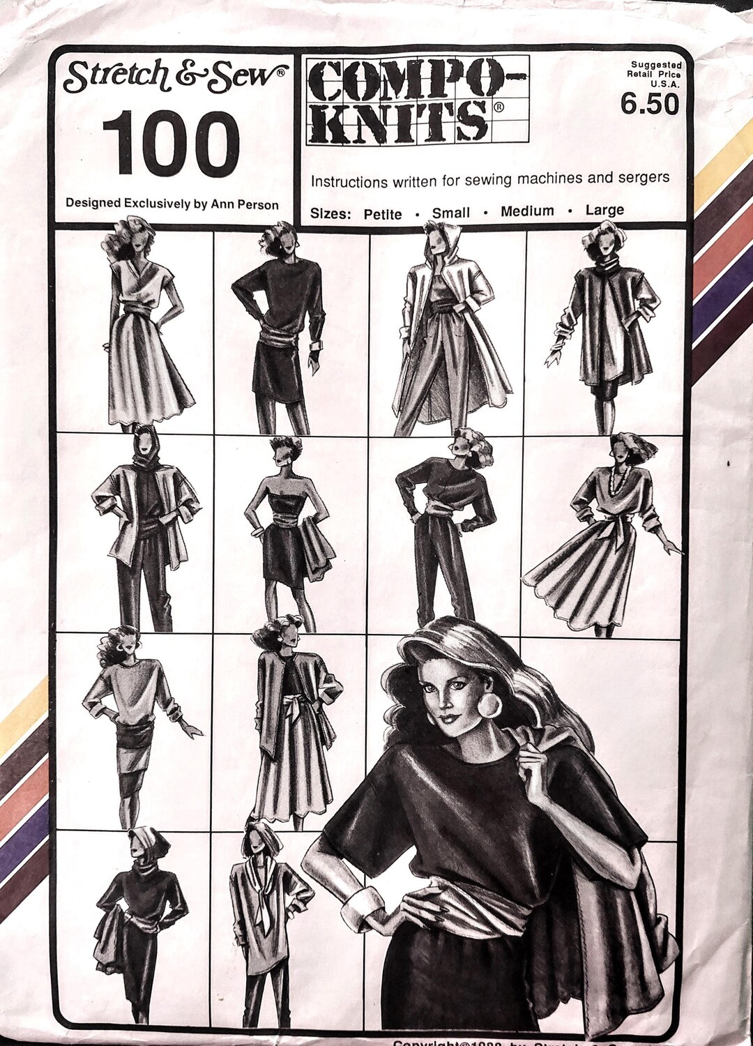 Stretch & Sew Pattern - 100 - Compo-knits - 1988 - Etsy