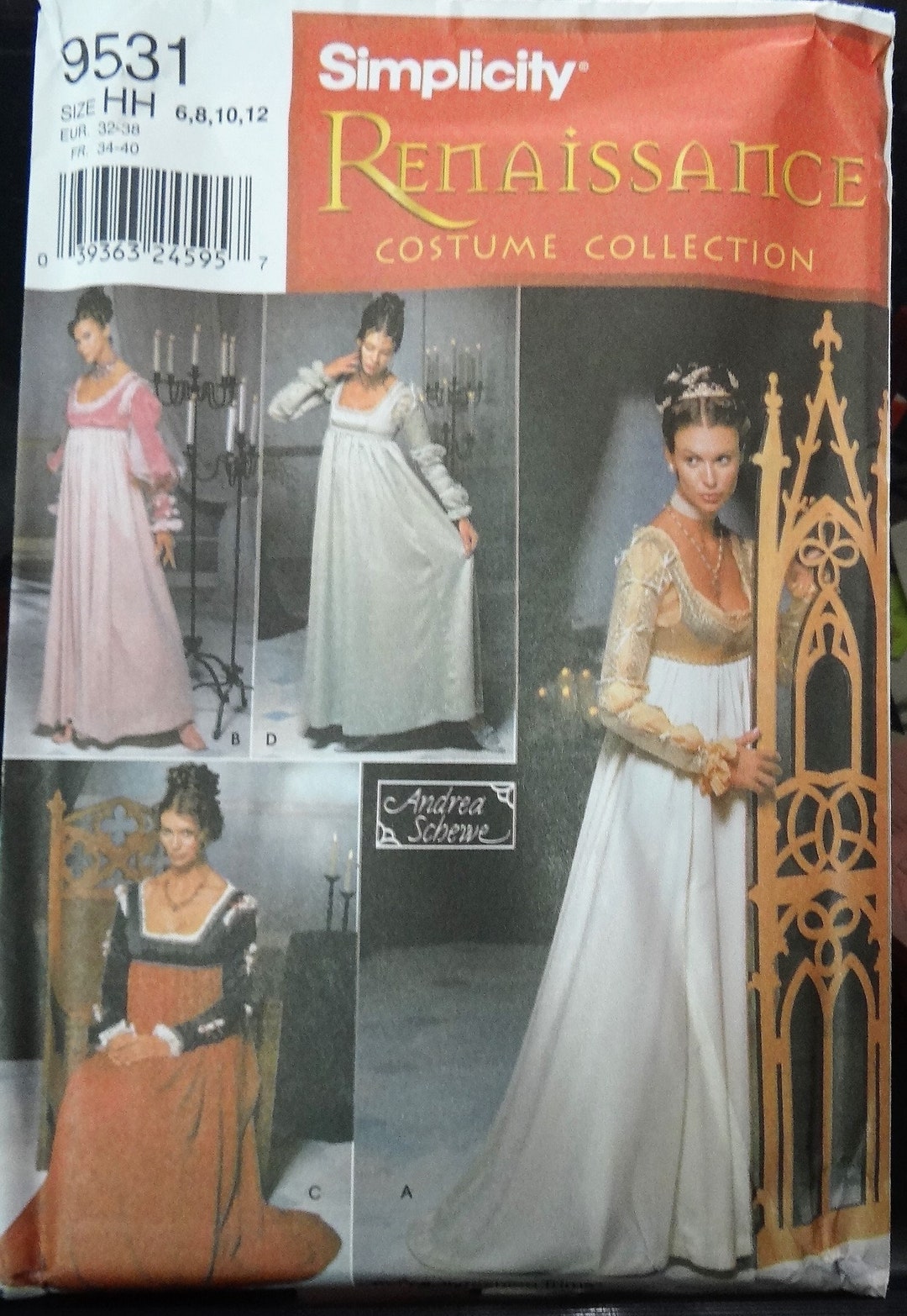 Simplicity Renaissance Costume Pattern 9531 to Make Lovely - Etsy