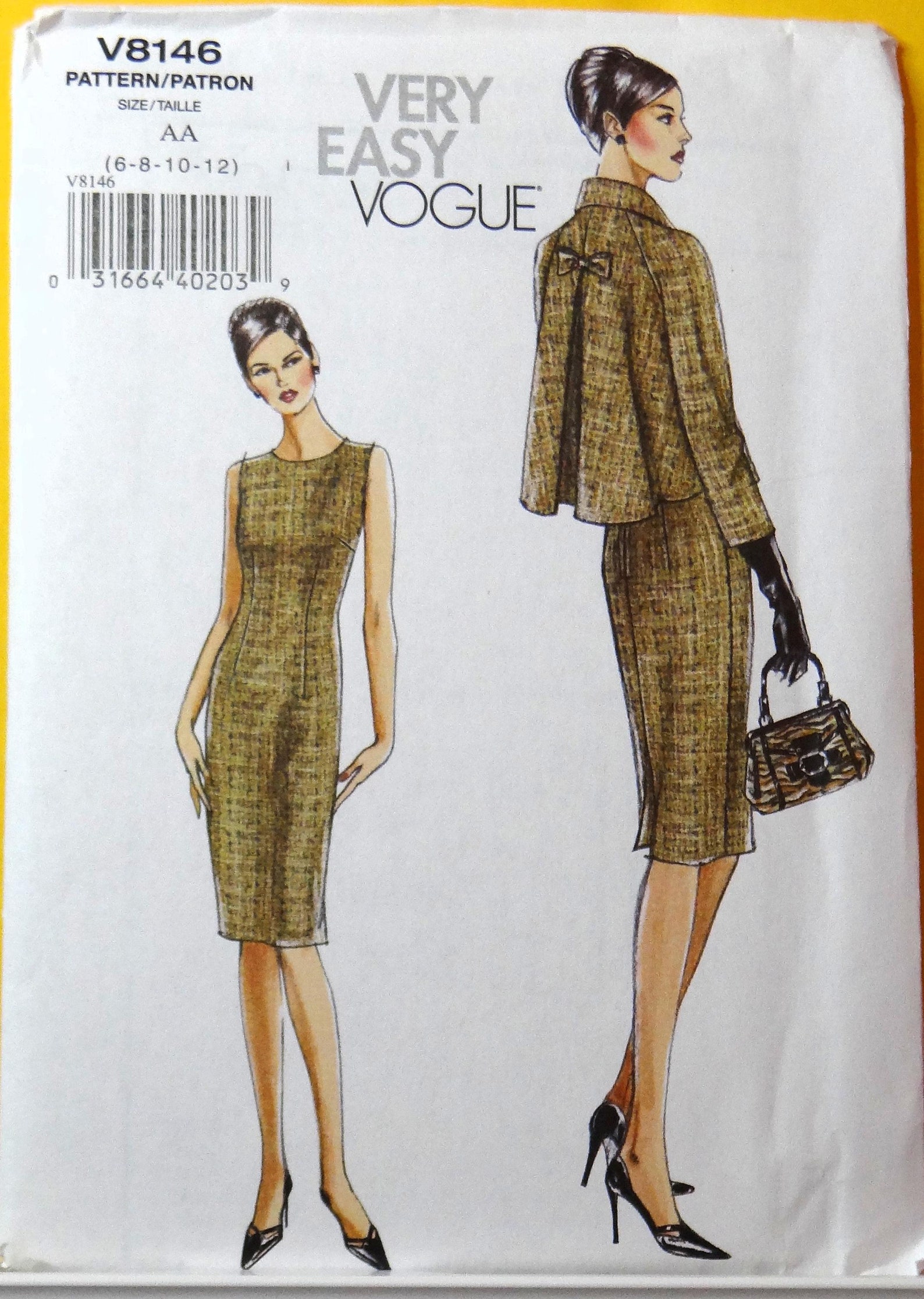 Vogue 8146 Very Easy Vogue Pattern - Misses' Above Hip Length Jacket ...