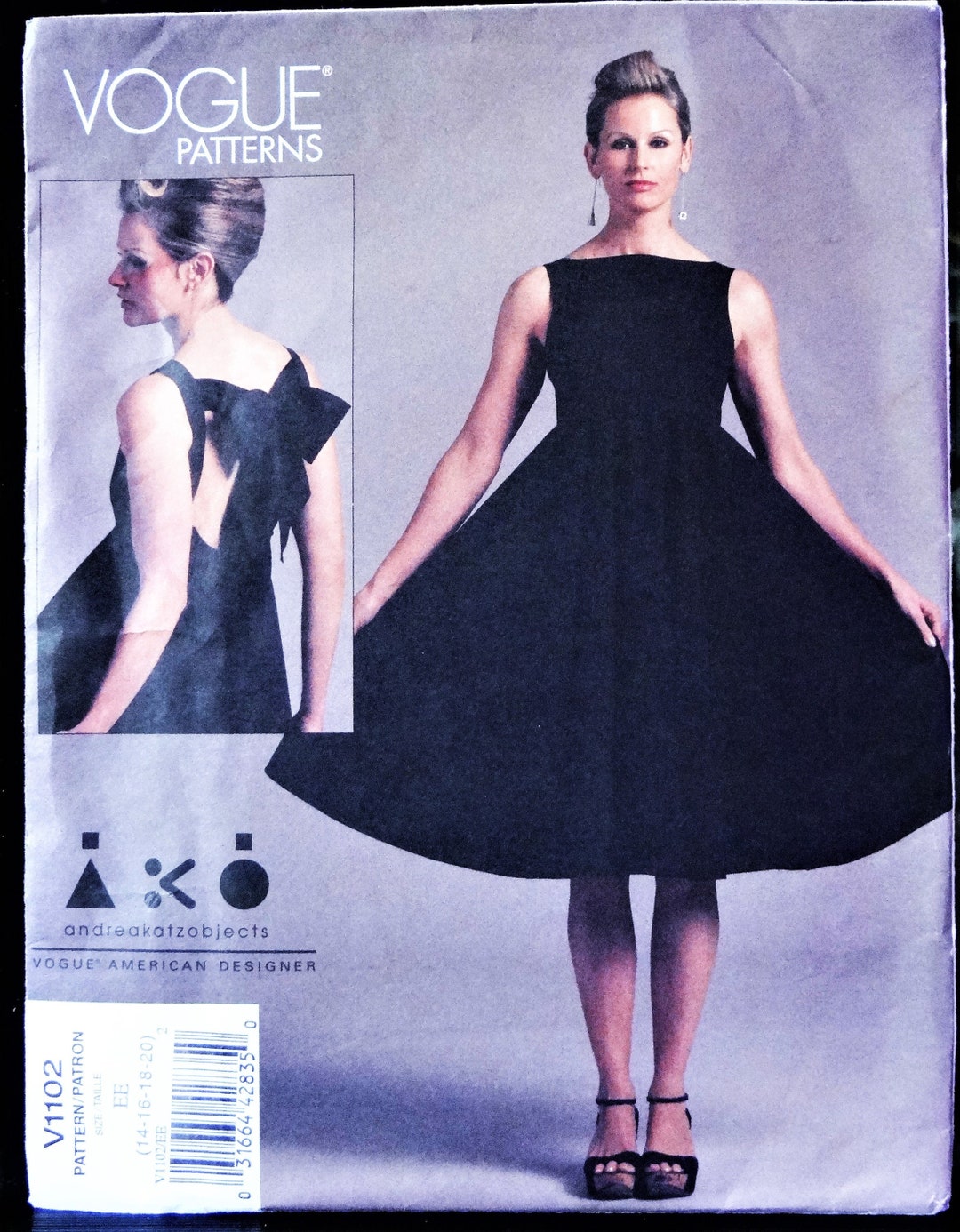 Vogue 1102 Dress Sewing Pattern: Andre A Katz Design, Sizes 14-20 - Etsy