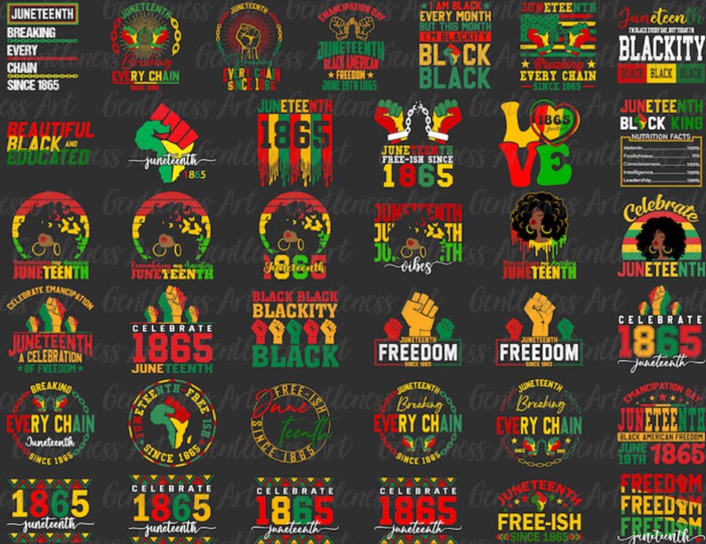 Juneteenth SVG PNG Bundle, Juneteenth Svg, Free-ish, Black History Svg ...