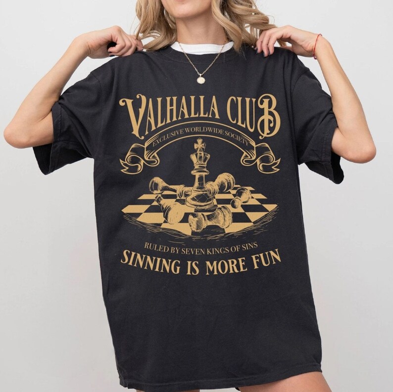 Valhalla Club Shirt Norse Mythology Inspired Tee Viking Heritage Gift ...