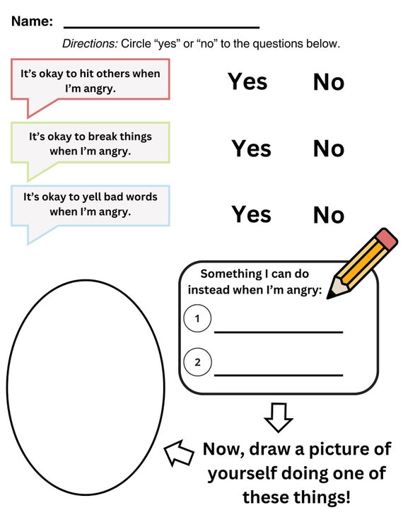 Anger Management For Kids Worksheets Anger Prep Worksheet For Kids