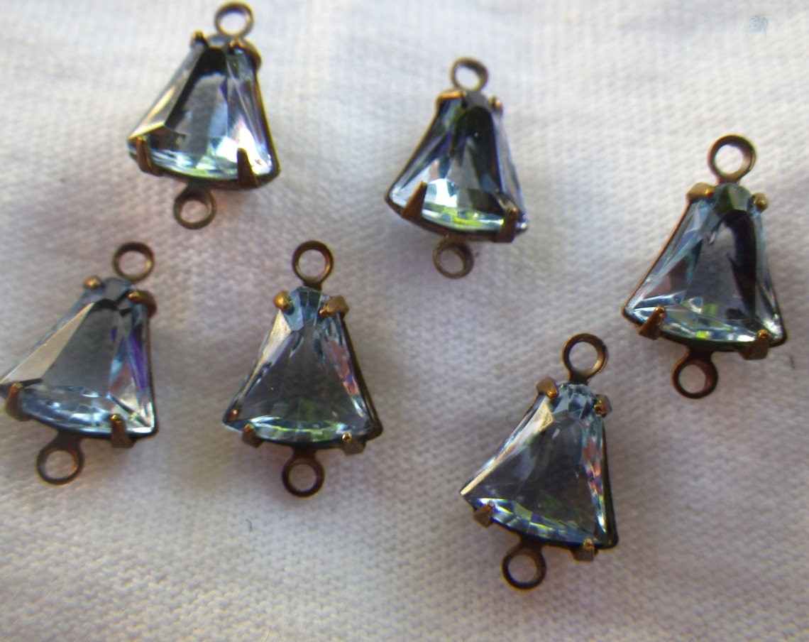 Light Sapphire Blue Bell Connectors 6 Pcs - Etsy