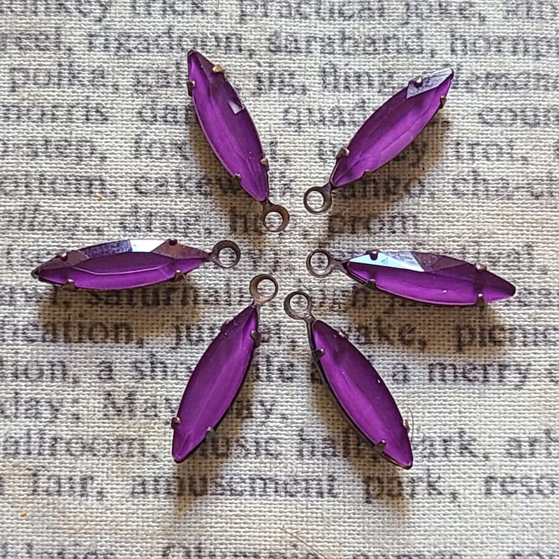 Purple Marquise Drops - Etsy