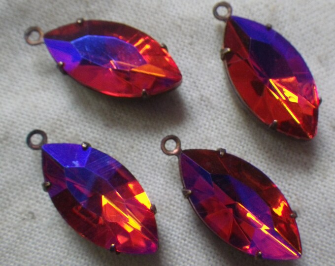 Blue Flame Special Effects 18x9mm Navette Glass Drops 4 Pcs - Etsy