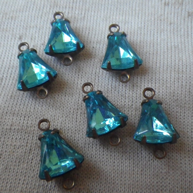 Aquamarine Connector 8mm - Etsy