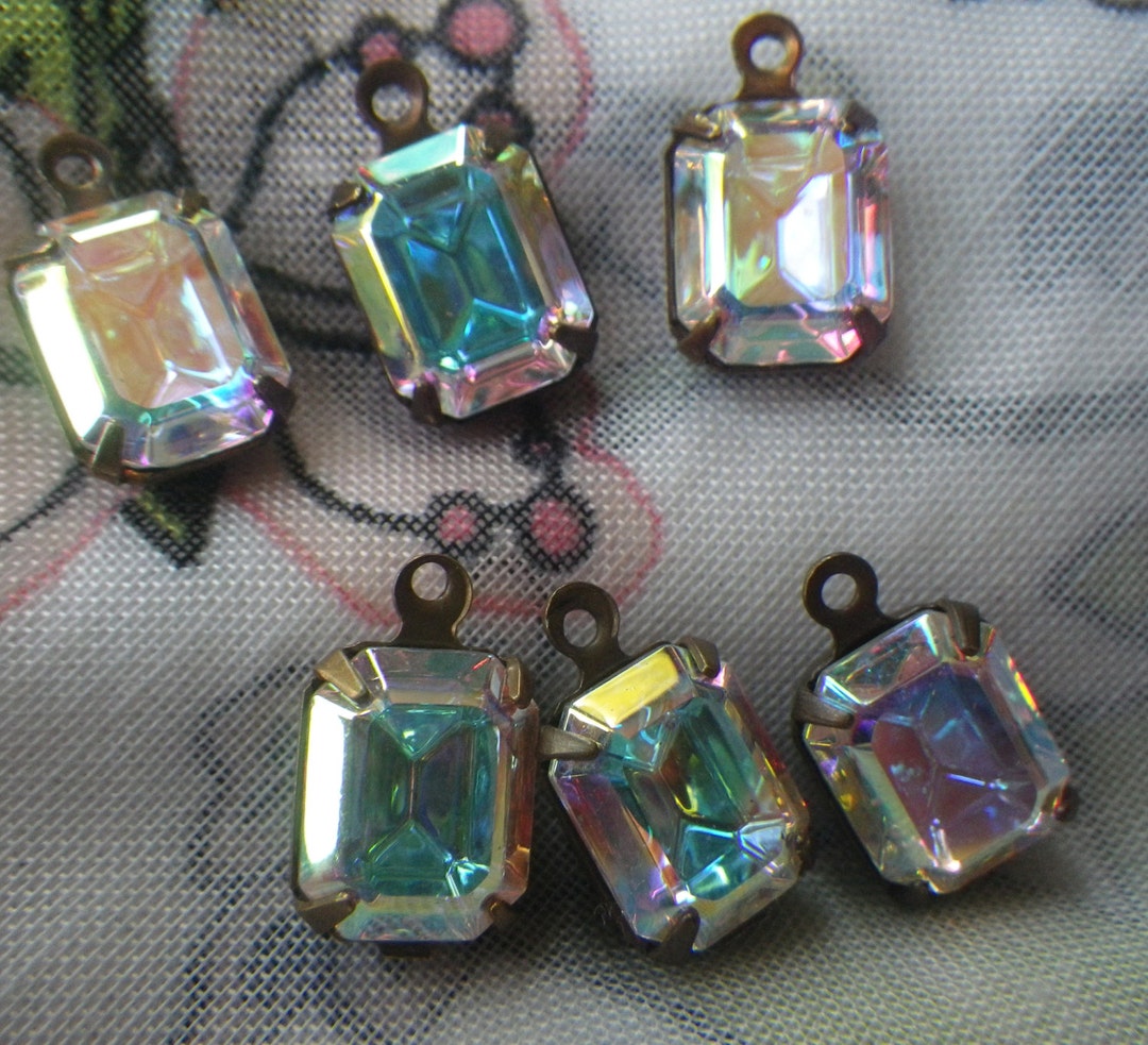 Crystal AB 10x8mm Octagon Drops 6 Pcs - Etsy