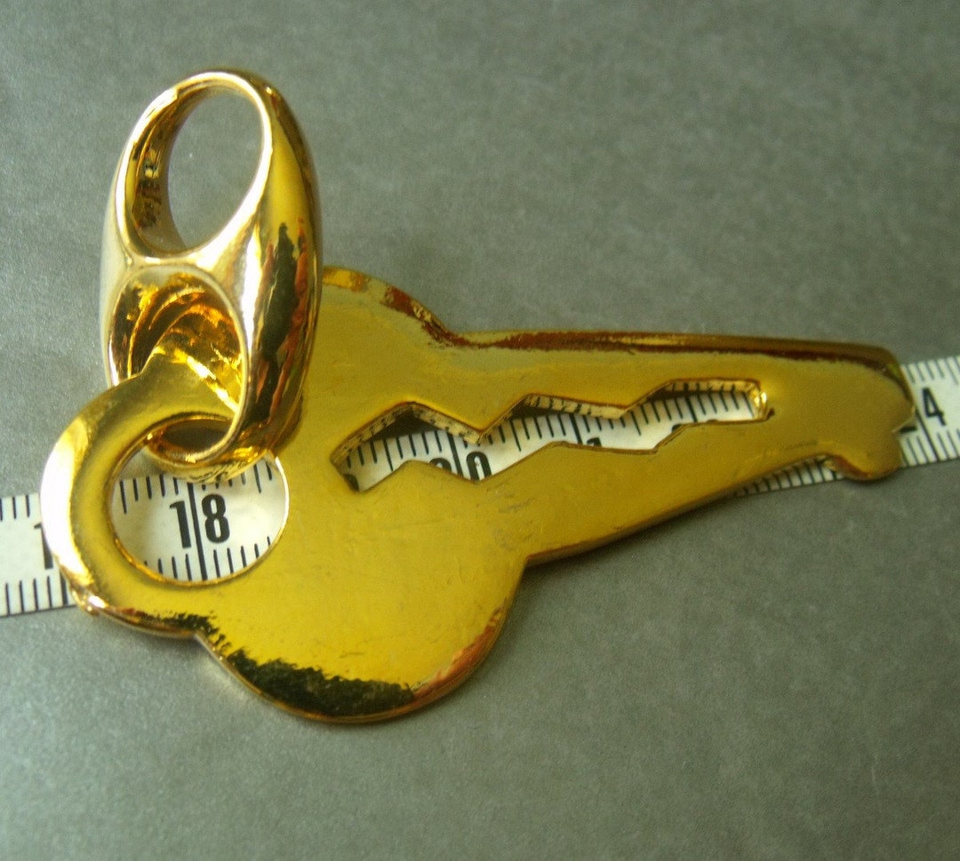 Clearance - Key to Xanadu Gold-plated Key Fob Charms 70x36mm 2 Pcs - Etsy