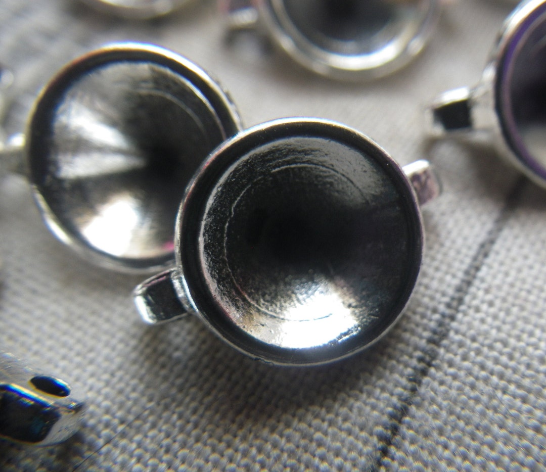 Silver Rivoli 34ss Settings Slimline Two Loops 12 Pcs - Etsy