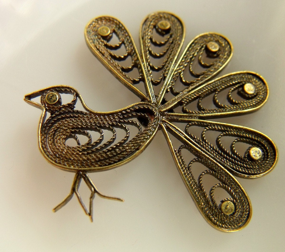 Peacock Fancy Filigree Finding Brass Ox Plated 38X38mm 2 Pcs | Etsy