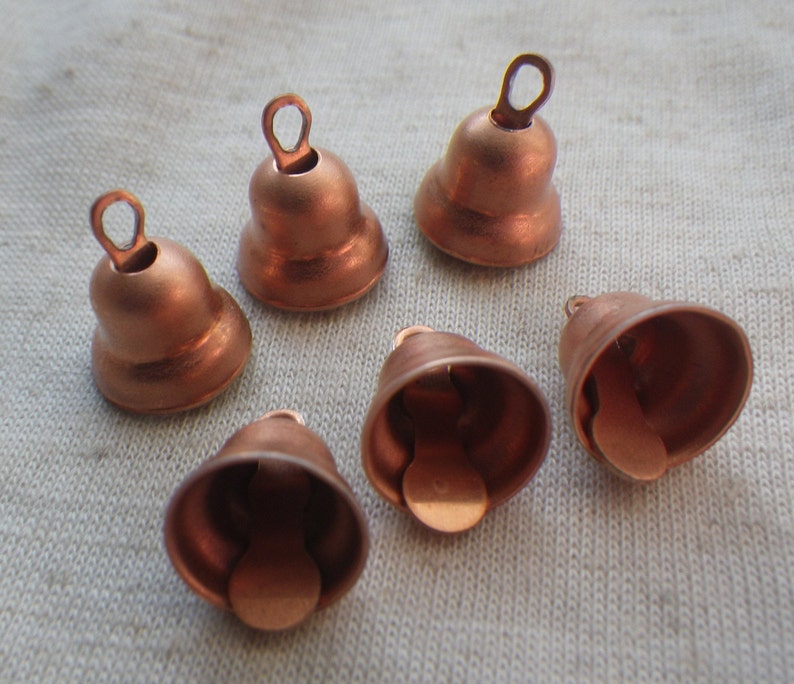 Lovely Vintage Copper Bell Charms 10mm 6 Pcs - Etsy