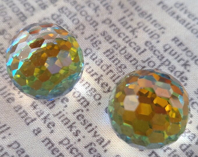 Giant Disco Ball 18mm Crystal Machine Cut Component 2 Pcs - Etsy