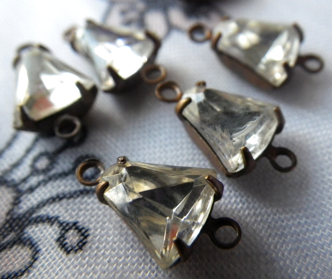 Crystal 8mm Bell Connectors 6 Pcs - Etsy