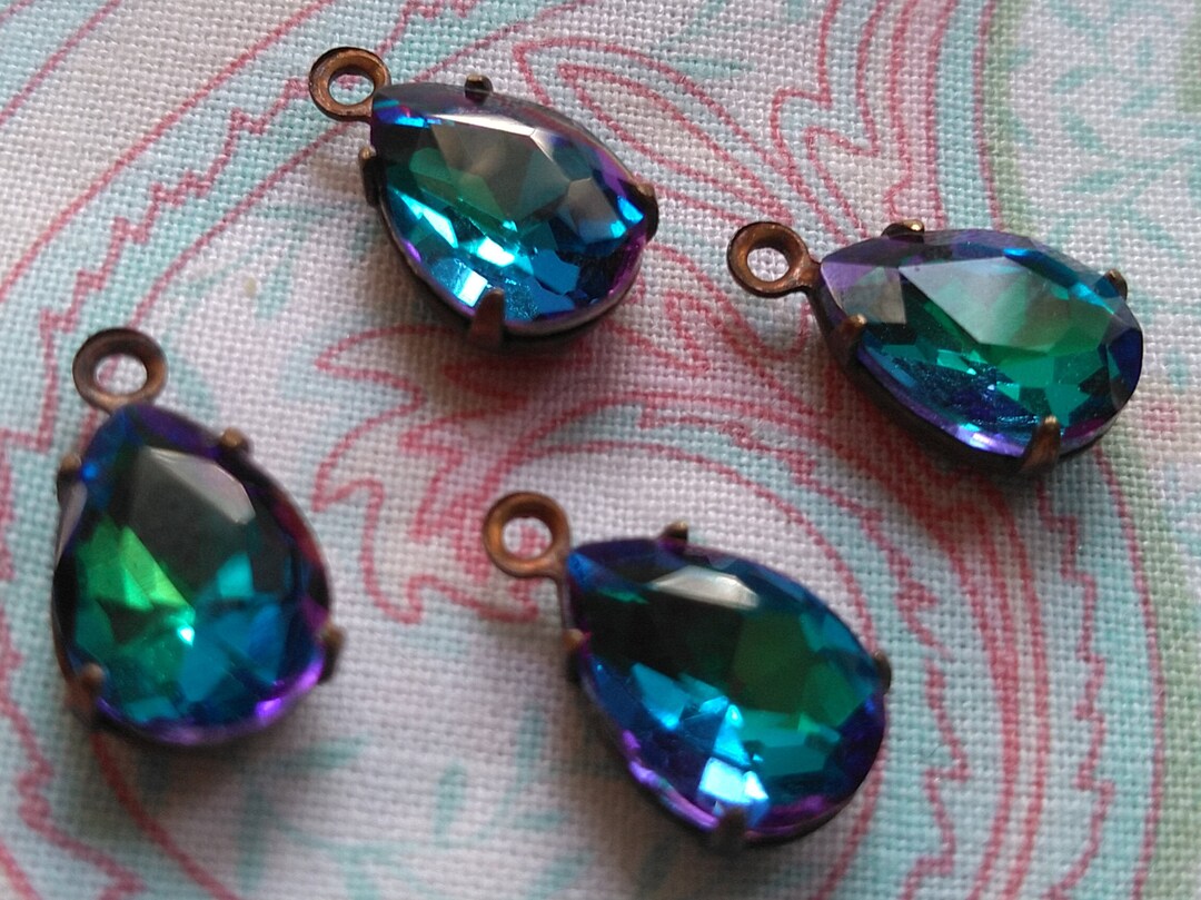 Bermuda Blue 10x7mm Pear Drops 4 Pcs - Etsy