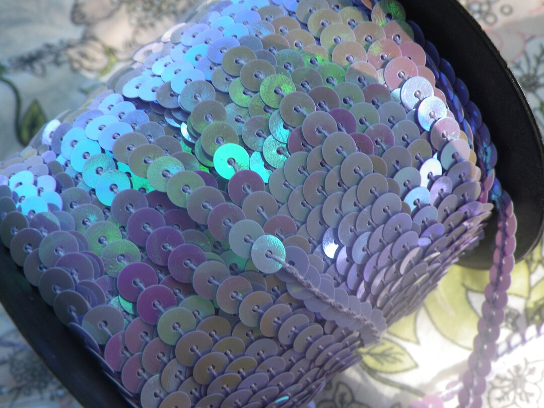 Unicorn Purple and Opalescent Blue Shifting Colors Sequin Trim 6mm ...