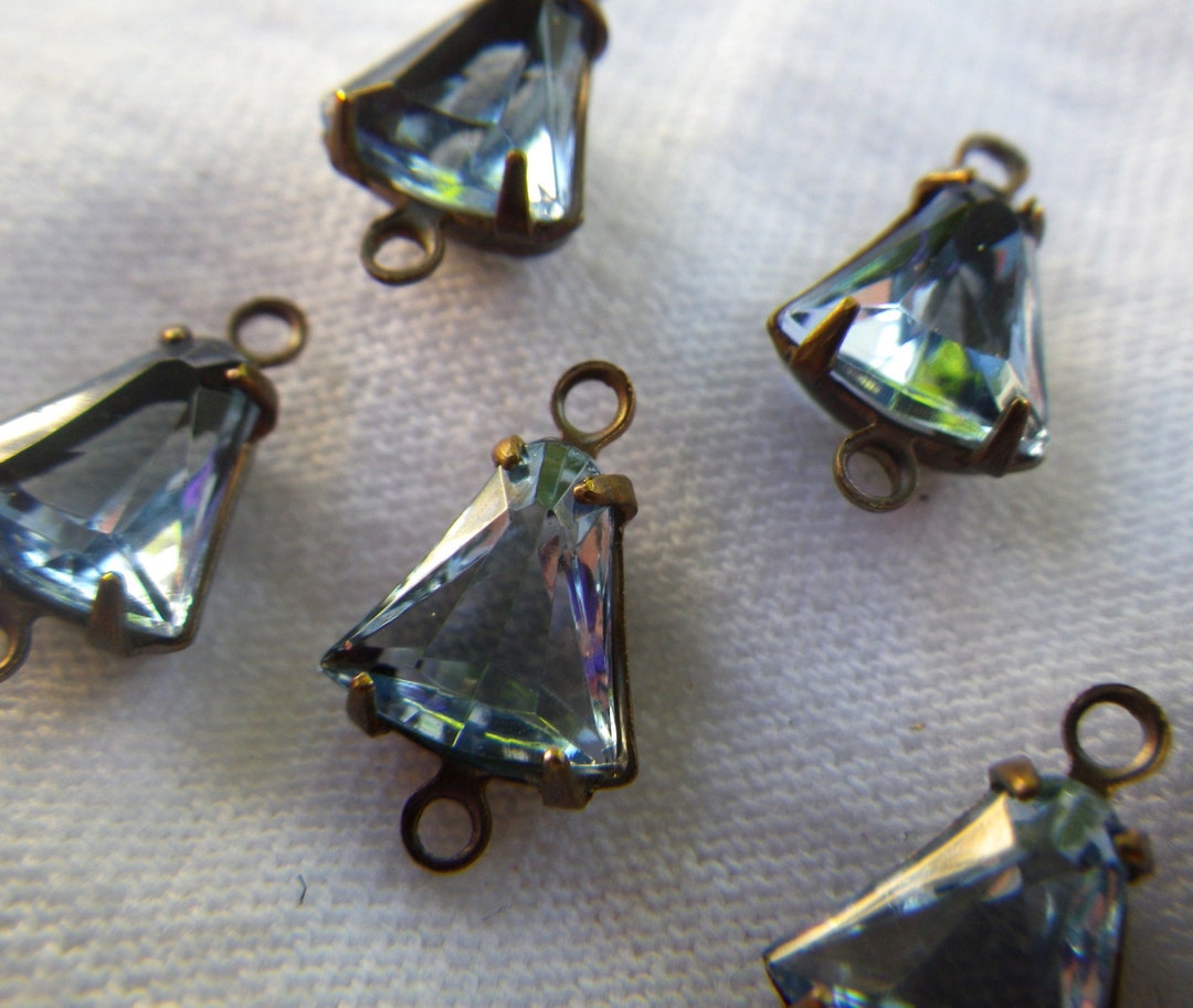 Light Sapphire Blue Bell Connectors 6 Pcs - Etsy