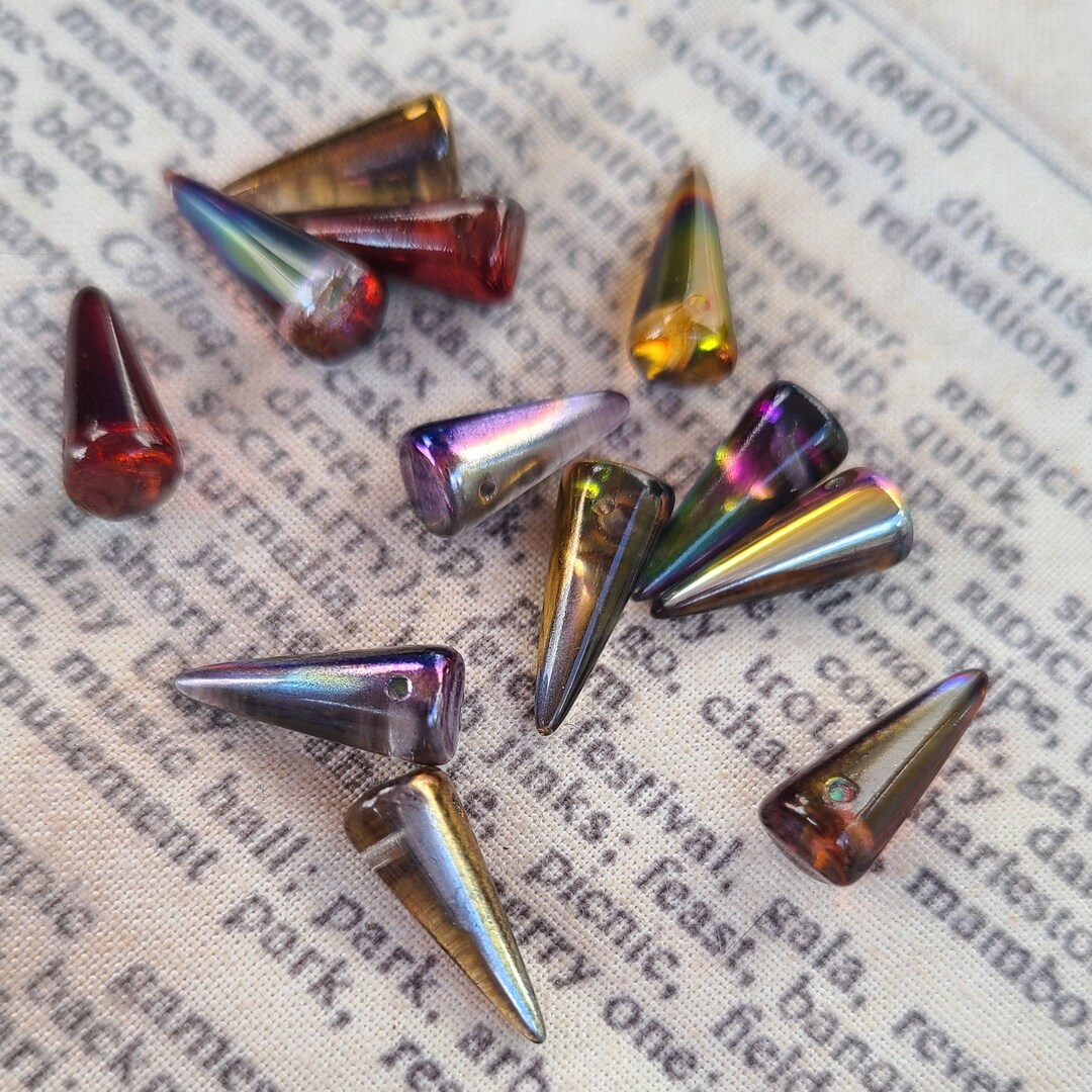 Magic Raspberry Spike Beads 17x7mm Beads 12 Pcs - Etsy