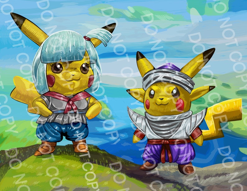 Pikamon DBZ Digital Pikkalo Print - Etsy