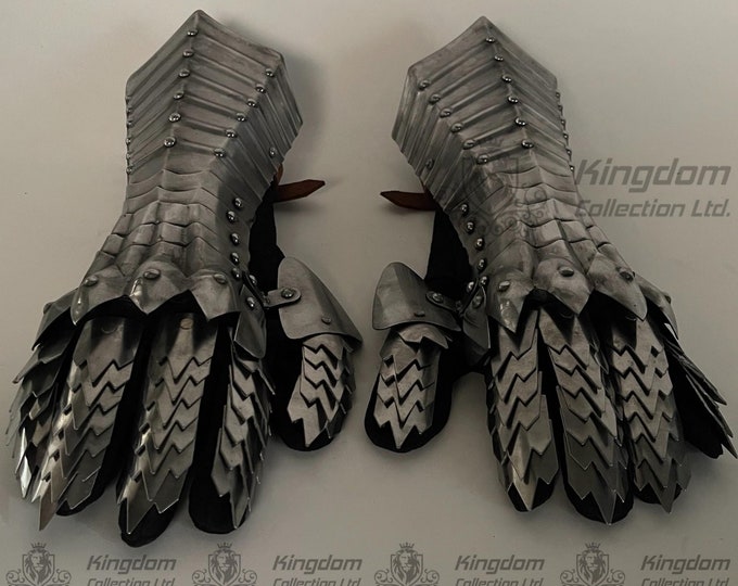 Medieval Nazgul Gloves Set, Costume Gloves Gauntlets, Steel Armor ...