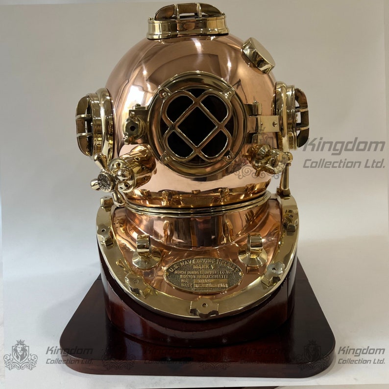 Copper Brass Diving Helmet US Navy Deep Sea Divers Helmet Nautical ...